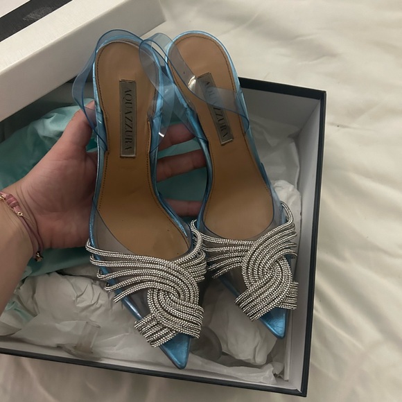 Aquazzura | Shoes | Aquazurra Baby Blue High Point Shoe | Poshmark